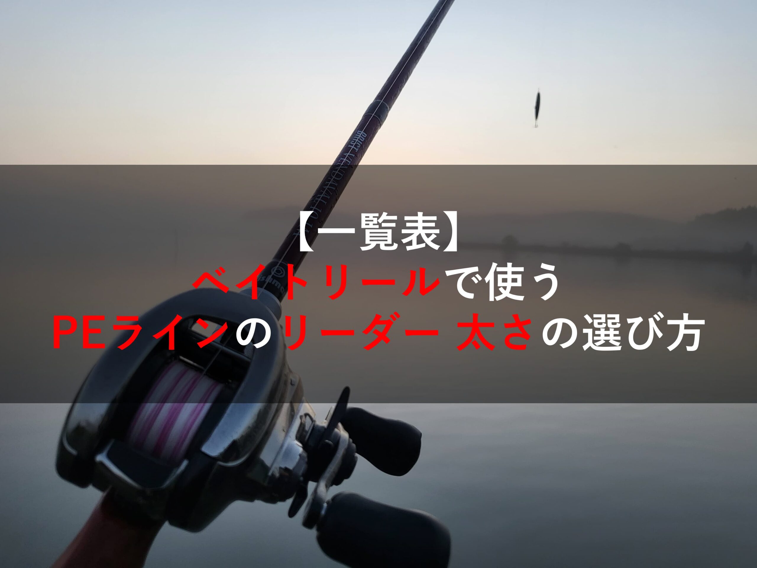 【一覧表】ベイトリールで使うPEラインのリーダー 太さの選び方 | ベイトリール大百科 https://bait-reel.com